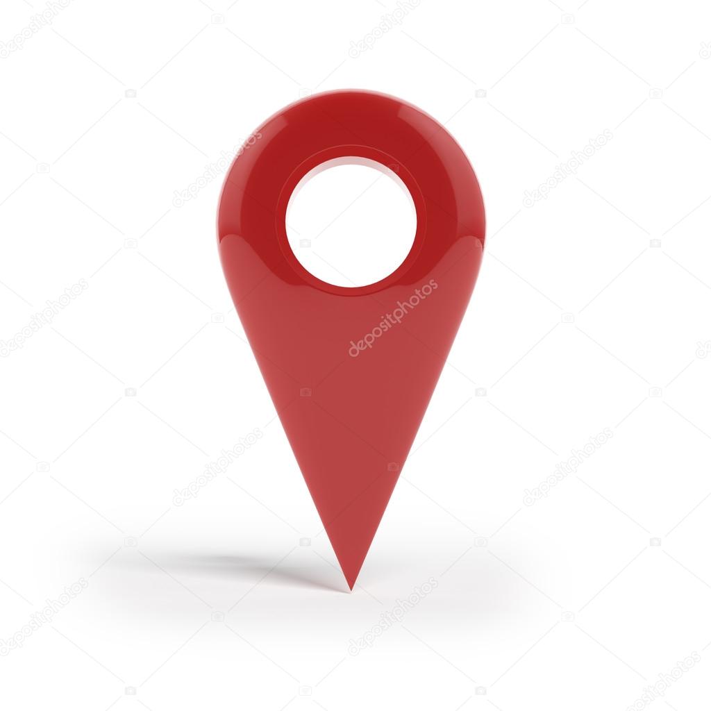Shiny gloss red Map pointer icon. — Stock Photo © ekostsov #15339035