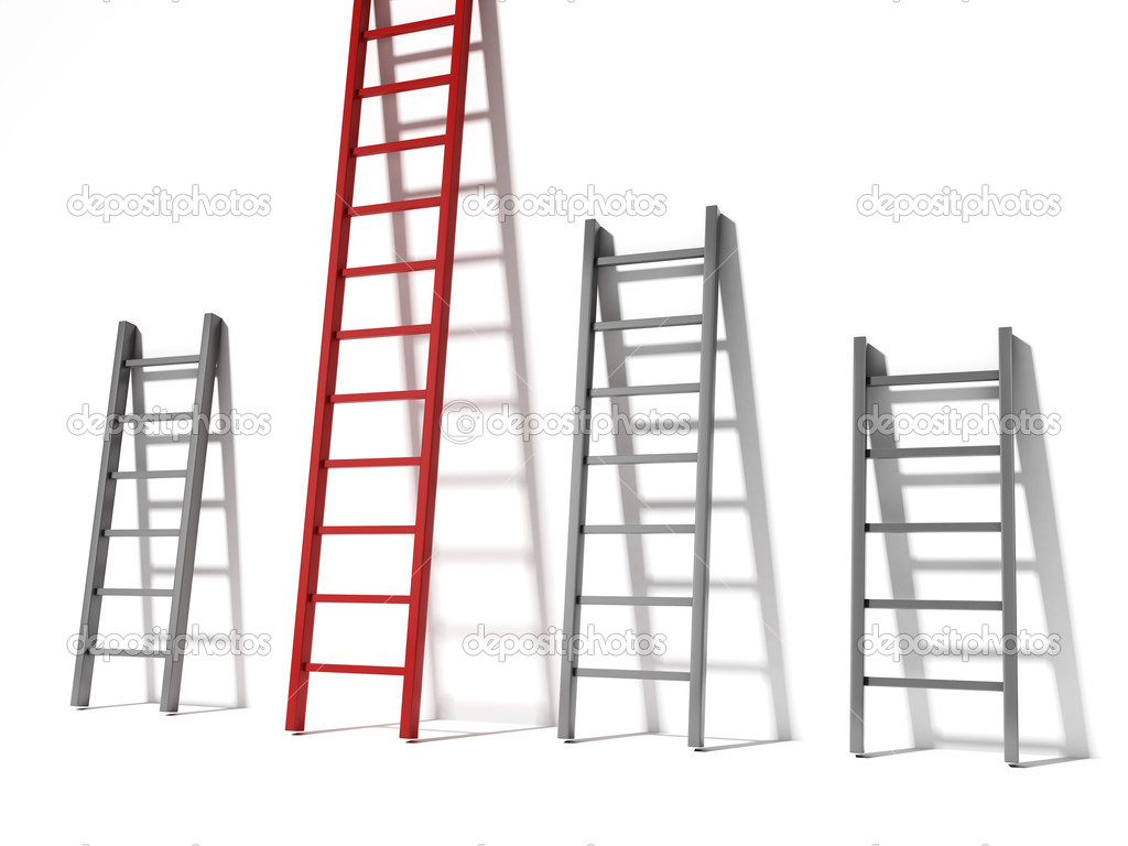 Three ladders, concept success Stock Photo by ©ekostsov 15797117