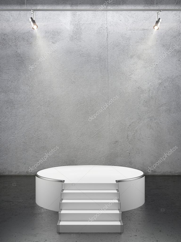 Empty white podium — Stock Photo © ekostsov #16249989 Empty white podium — Stock Photo © ekostsov #16249989