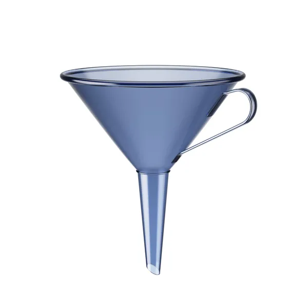 Lab or Empty funnel for chemistry isolated on a white background Stock ...