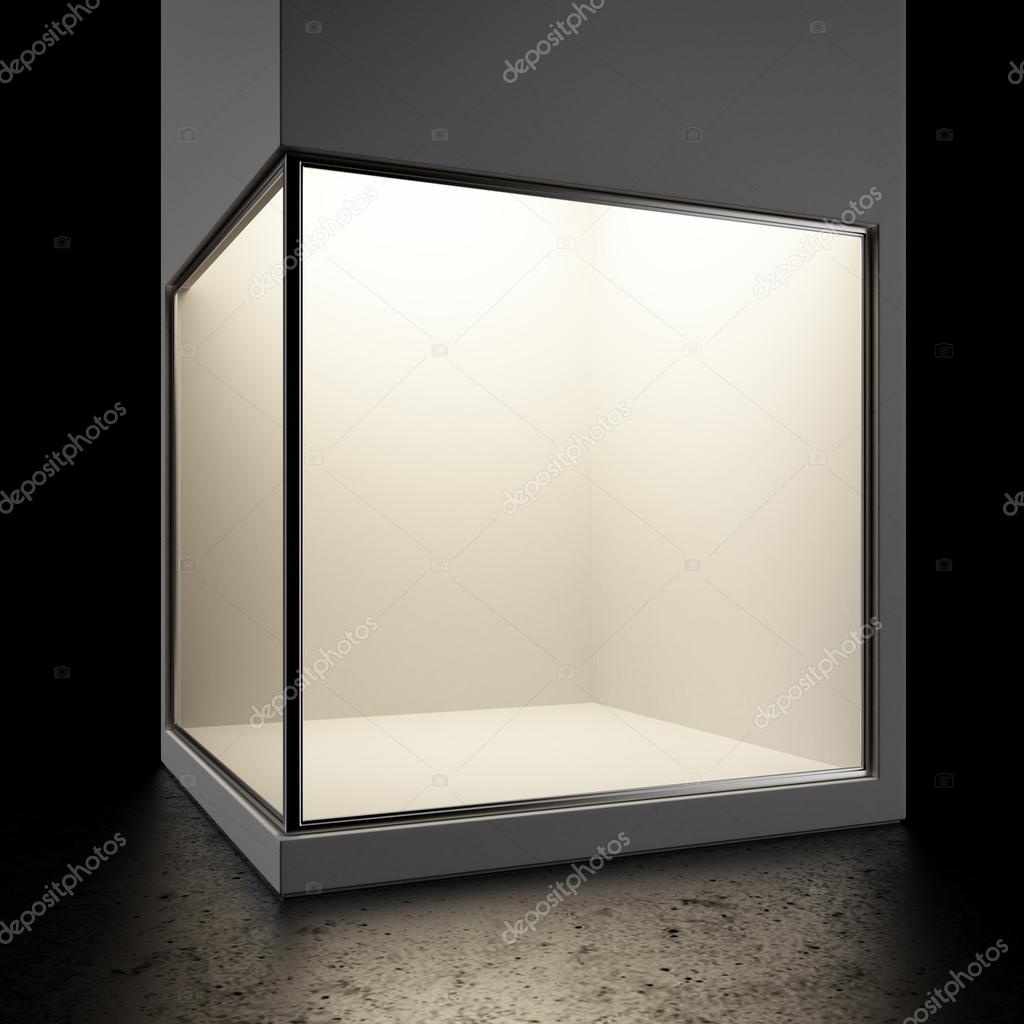 Empty glass showcase Stock Photo by ©ekostsov 17392577