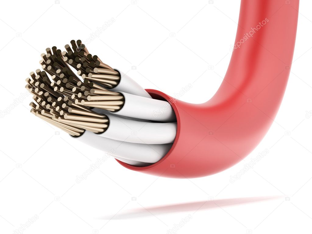 Red Electrical Cable — Stock Photo © ekostsov #18031659