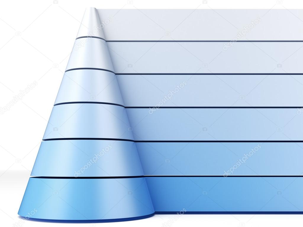 Blue pyramid chart — Stock Photo © ekostsov #20564113
