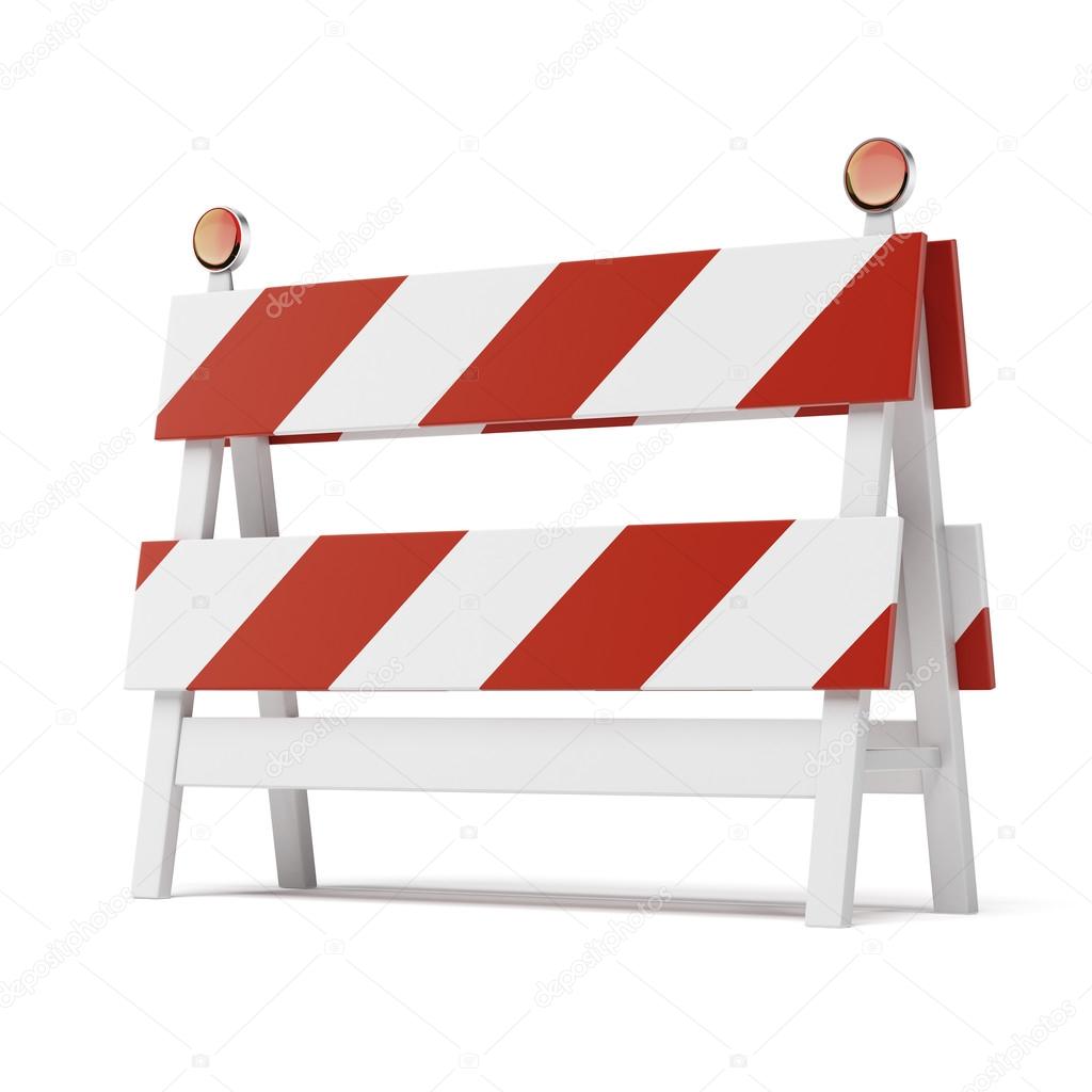 Roadblock isolated on white background Stock Photo by ©ekostsov 28283819