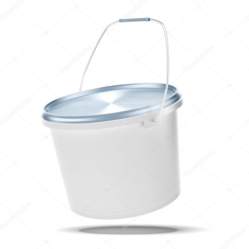 White plastic bucket — Stock Photo © ekostsov #28284983