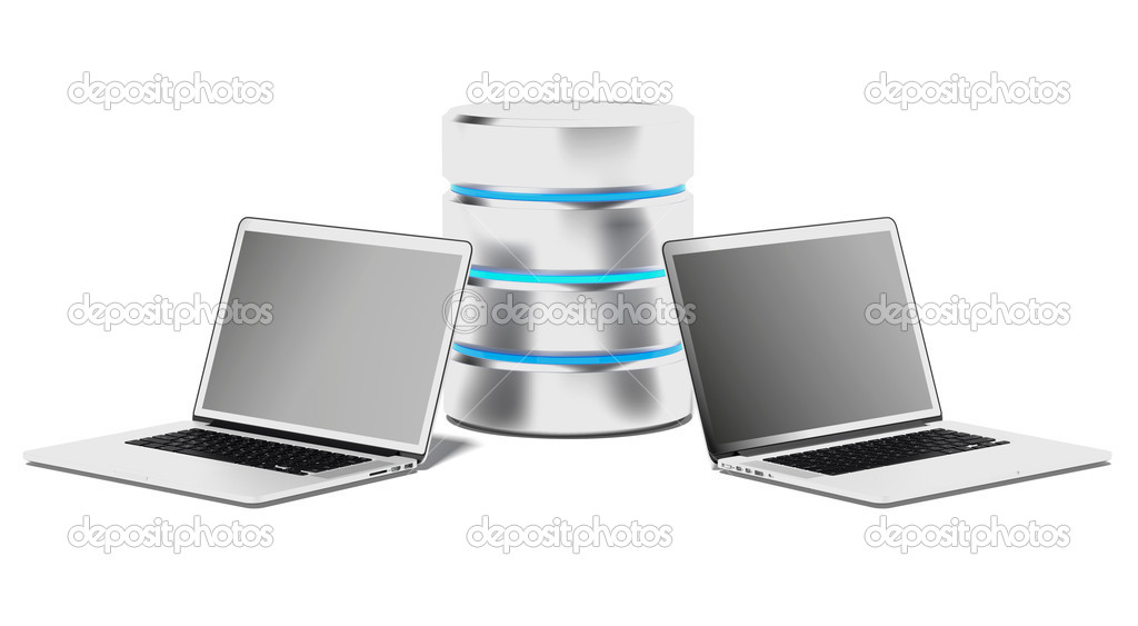 Database Concept with Laptops Stock Photo by ©ekostsov 34901457