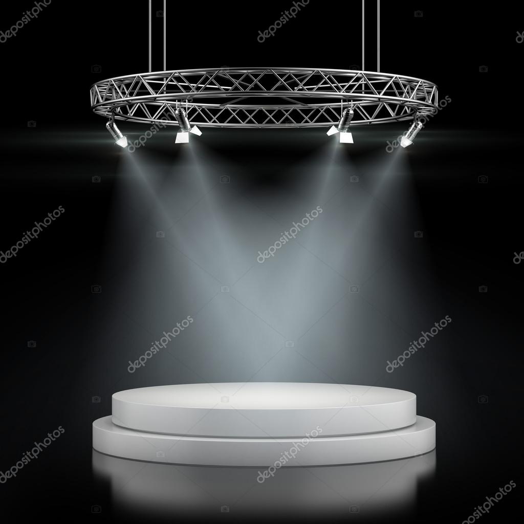 Empty stage in spot lights Stock Photo by ©ekostsov 34903201
