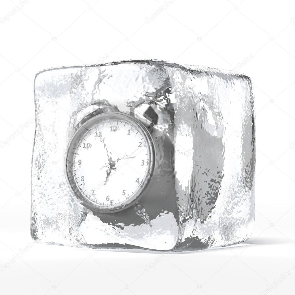 Alarm clock in ice Stock Photo by ©ekostsov 34915933