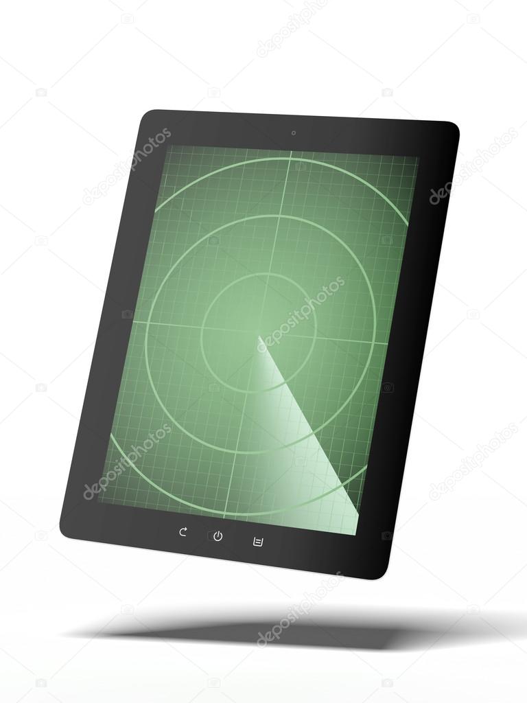 Tablet with radar — Stock Photo © ekostsov #34928731
