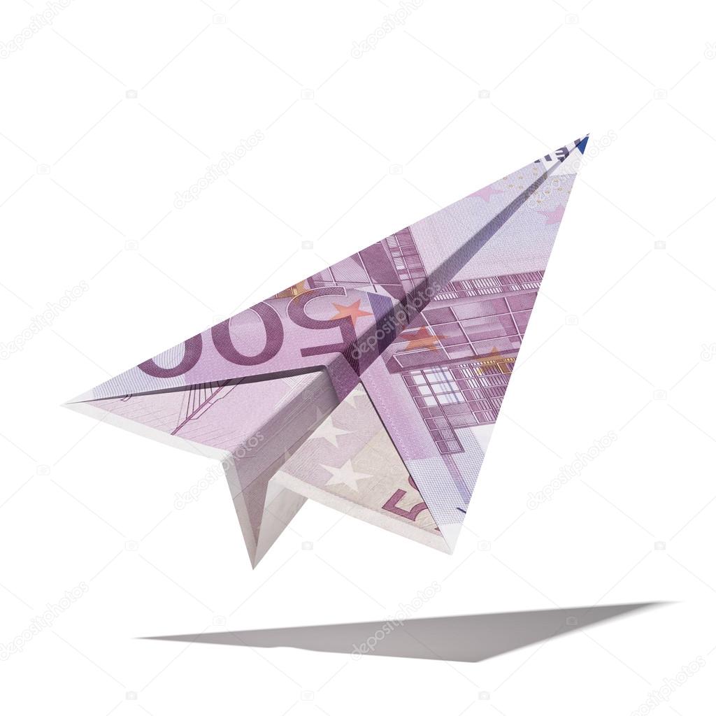 Paper plane made with a euro bill Stock Photo by ©ekostsov 43852519