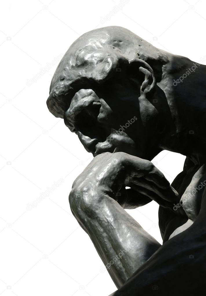 The Thinker - Statue Isolated on White Stock Photo by ©wrangel 13629691