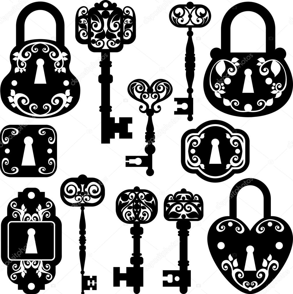 Vintage Keyhole Clipart