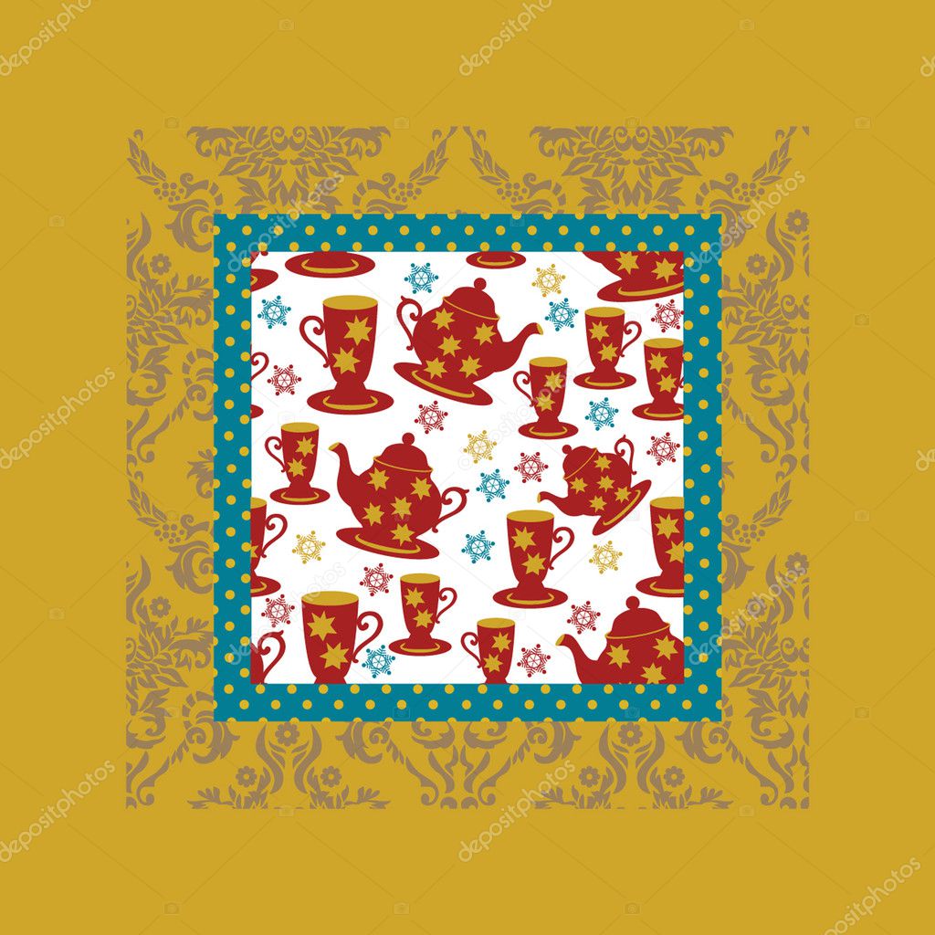 Afternoon tea. seamless design Stock Vector Image by ©LemonPrintPaper #14071494
