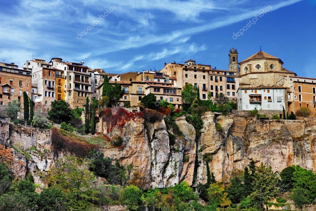 Amazing Spain - city on cliff rocks - Cuenca — Stock Photo © Maugli ...