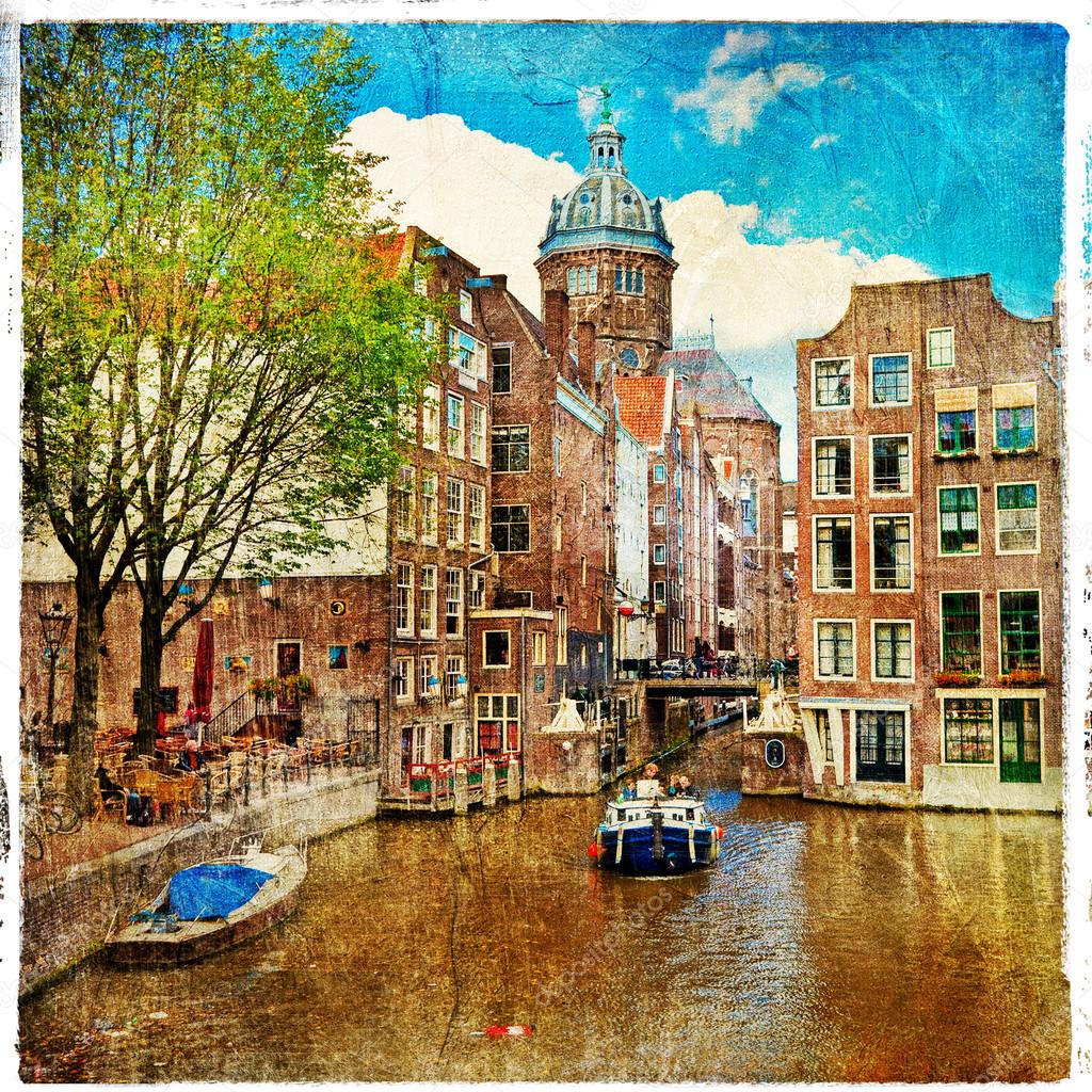 Amsterdam - artwork in painting style Stock Photo by ©Maugli 12767772