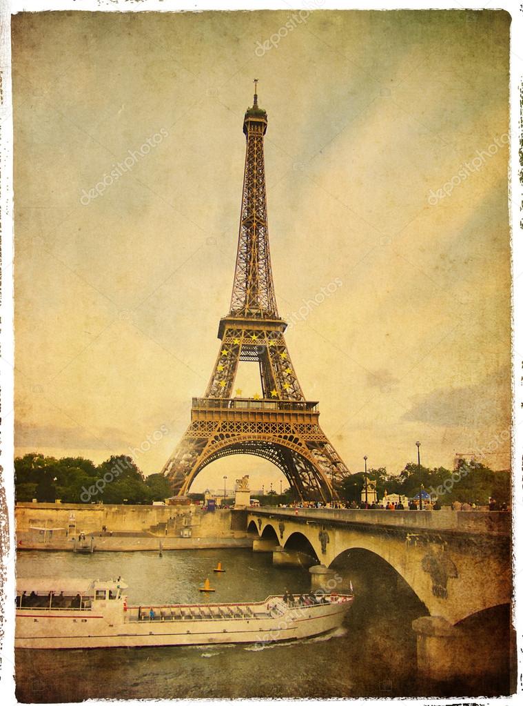 Paris- vintage style picture — Stock Photo © Maugli #12820609