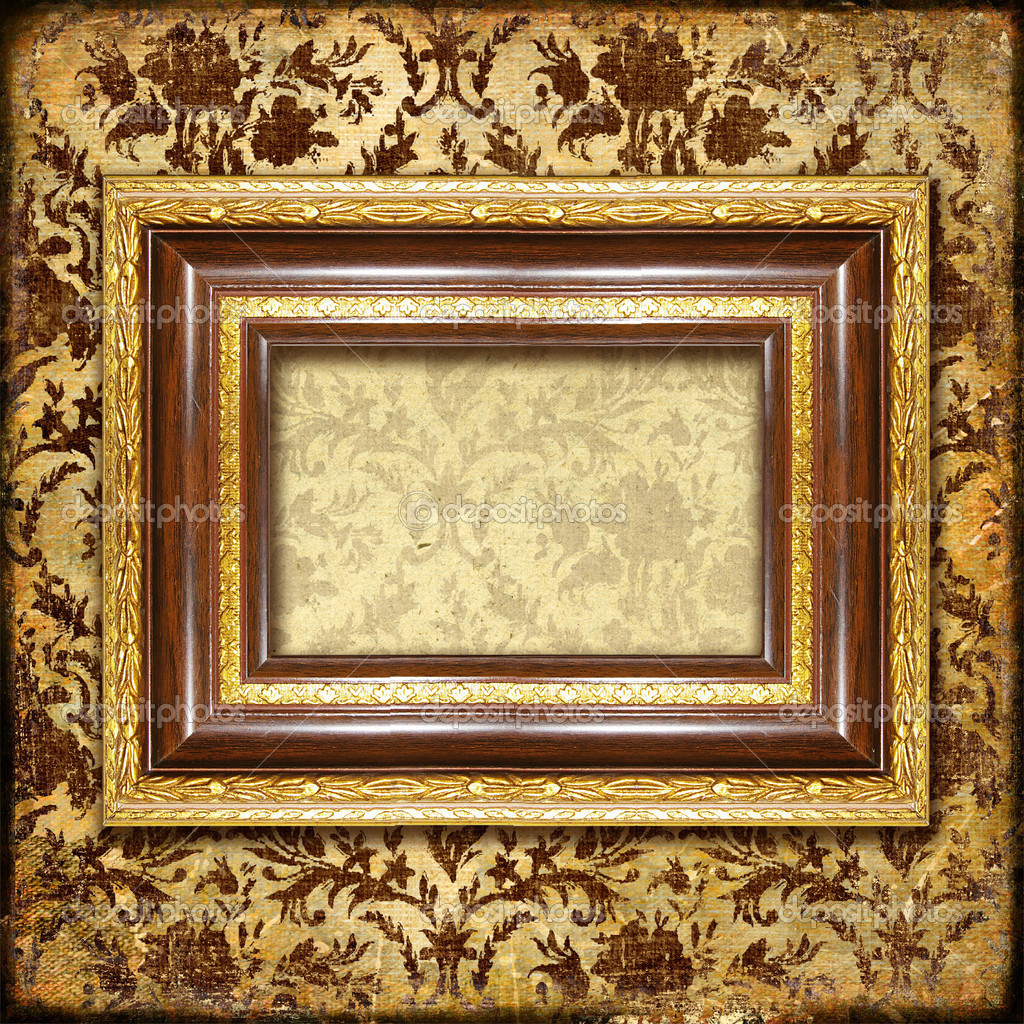 Antique blank frame over vintage background Stock Photo by ©Maugli 12820881