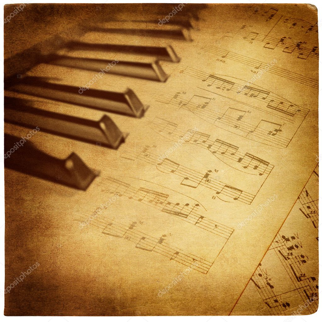 Piano Background Vintage