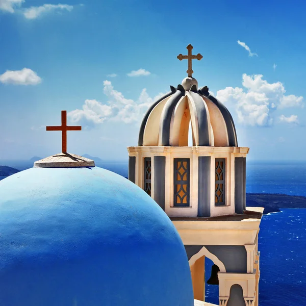 Traditional blue domes of Santorini Stock Photo by ©Maugli 26765653