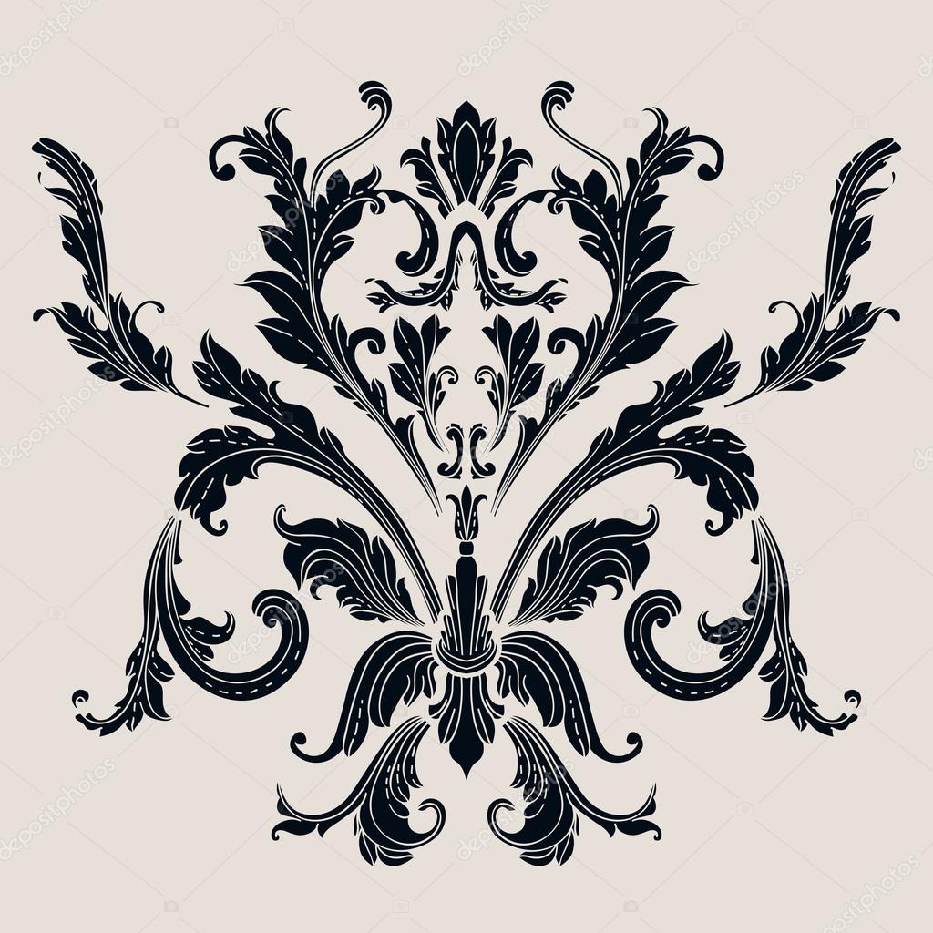 Vintage baroque pattern — Stock Vector © Natikka #32883177