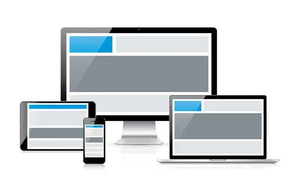 Fully responsive web design in electronic devices vector eps10 — Stock ... Fully responsive web design in electronic devices vector eps10 — Stock ...