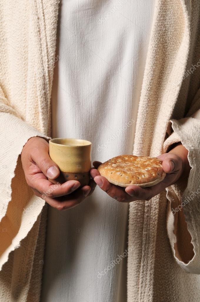 Jesus Holding Cup