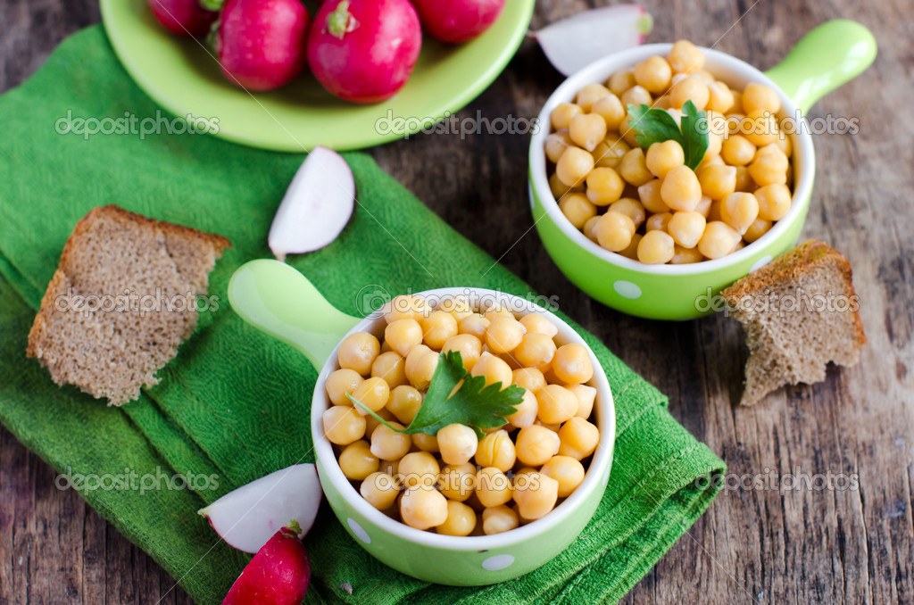 Boiled chickpeas — Stock Photo © teleginatania #19490203