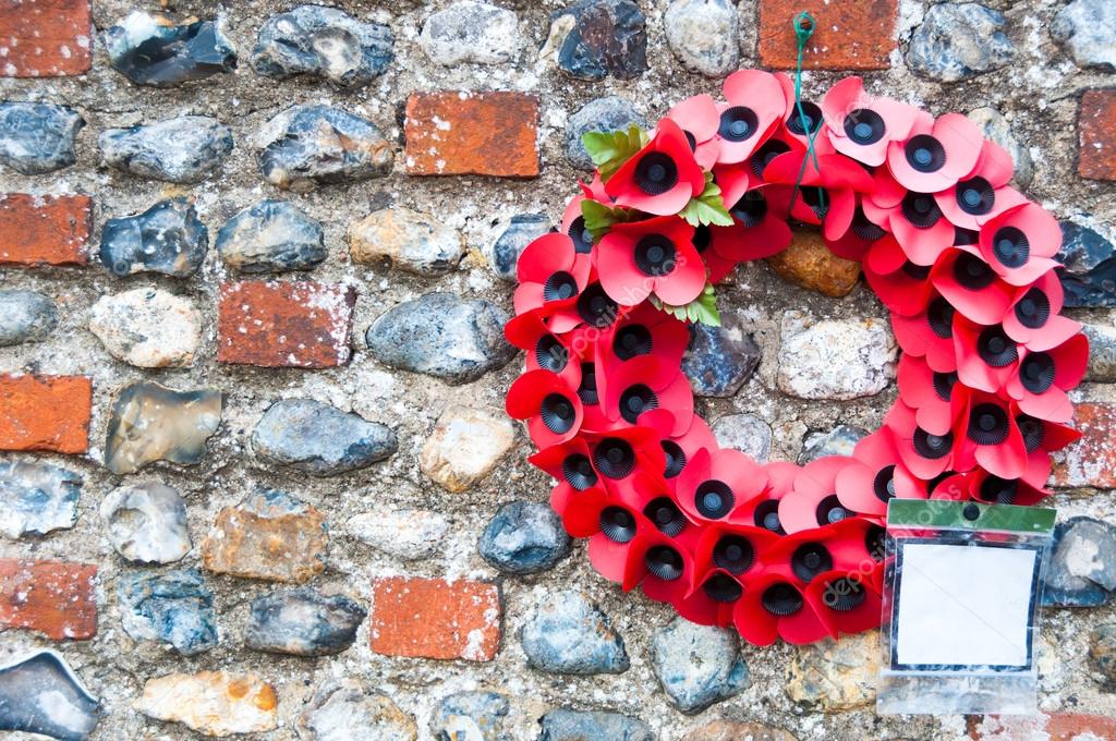 Poppy day great remembrance war world flanders hanging on a wall Stock ...