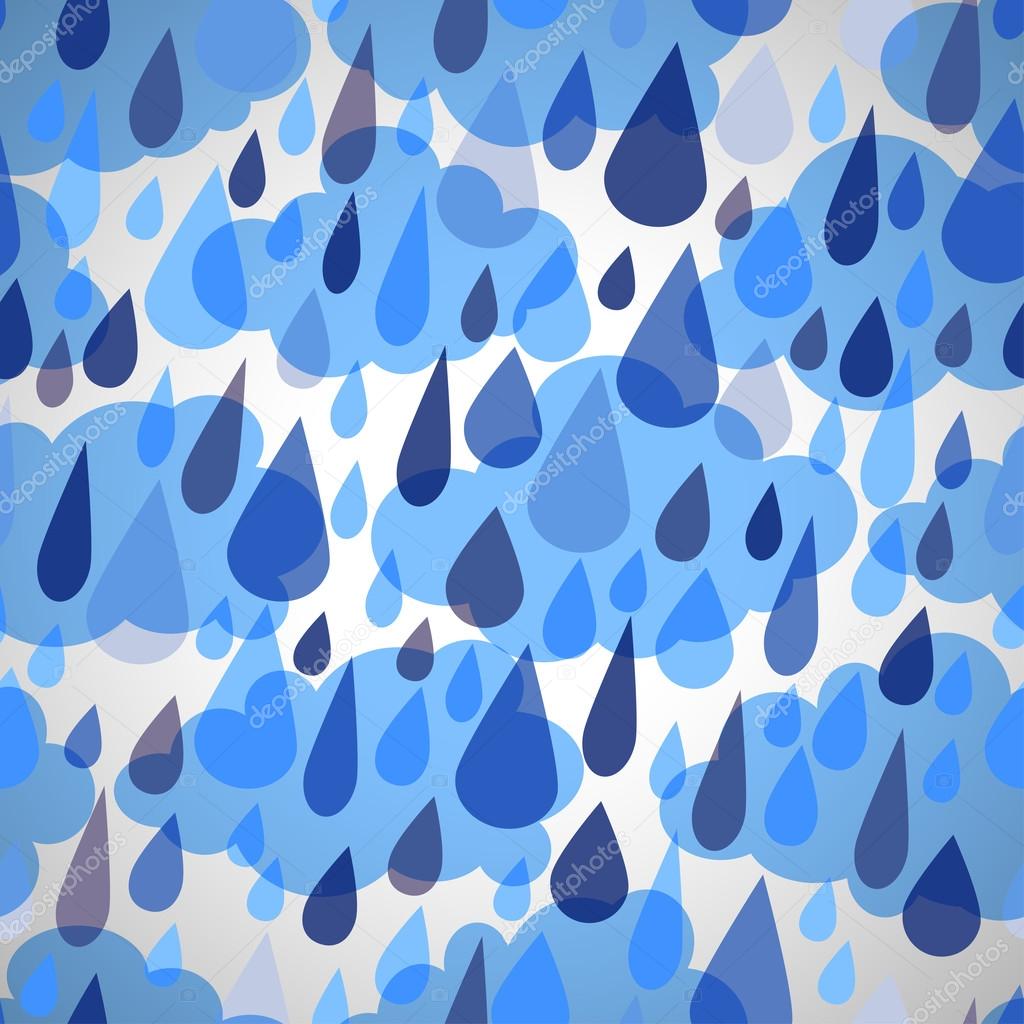 Seamless pattern with clouds and rain — Stock Vector © teirin-toys ...