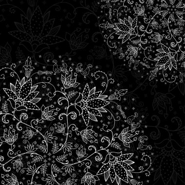 Black background with lacy pattern on the left Stock Vector Image by ...