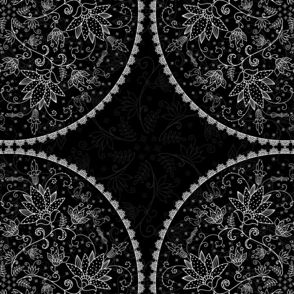 Black background with lacy pattern on the left Stock Vector Image by ...
