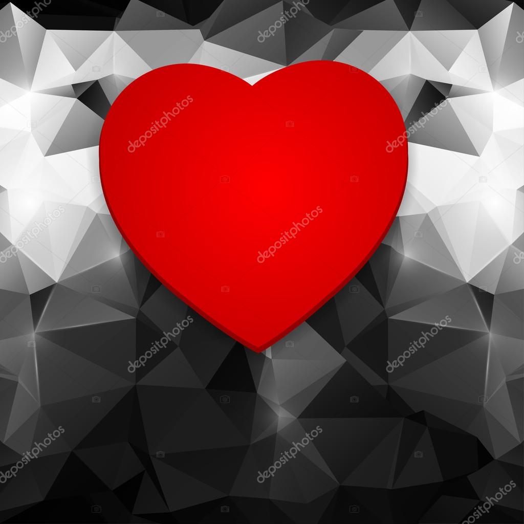 Red heart on an abstract background. — Stock Vector © teirin-toys #41260675