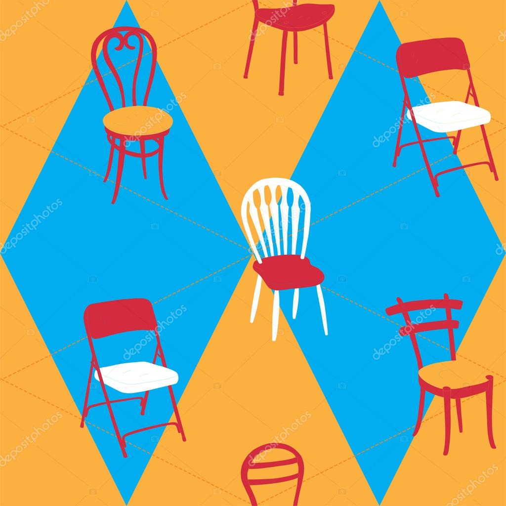 Seamless Pattern With Chairs Stock Vector Image by ©olexius #13687109