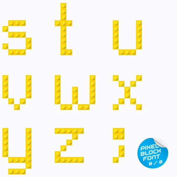 Unique Pixel Block Alphabet Stock Vector by ©olexius 27085625