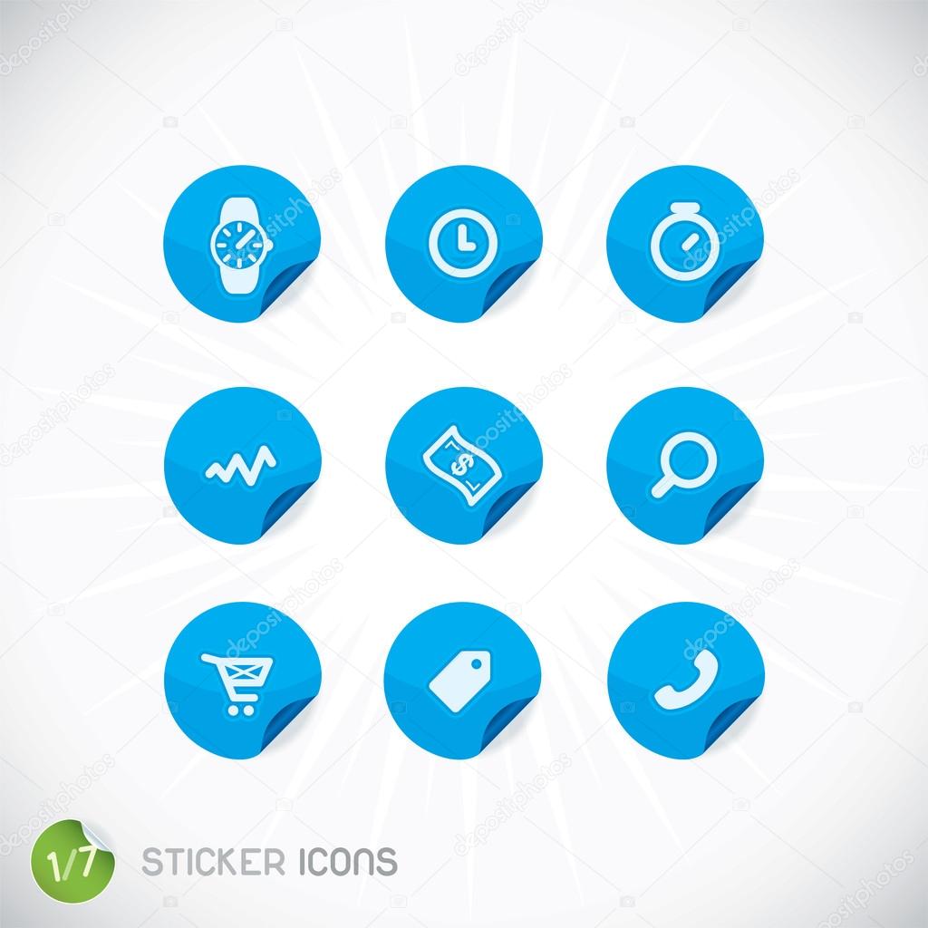 Sticker Icons Stock Vector Image by ©olexius #26003219