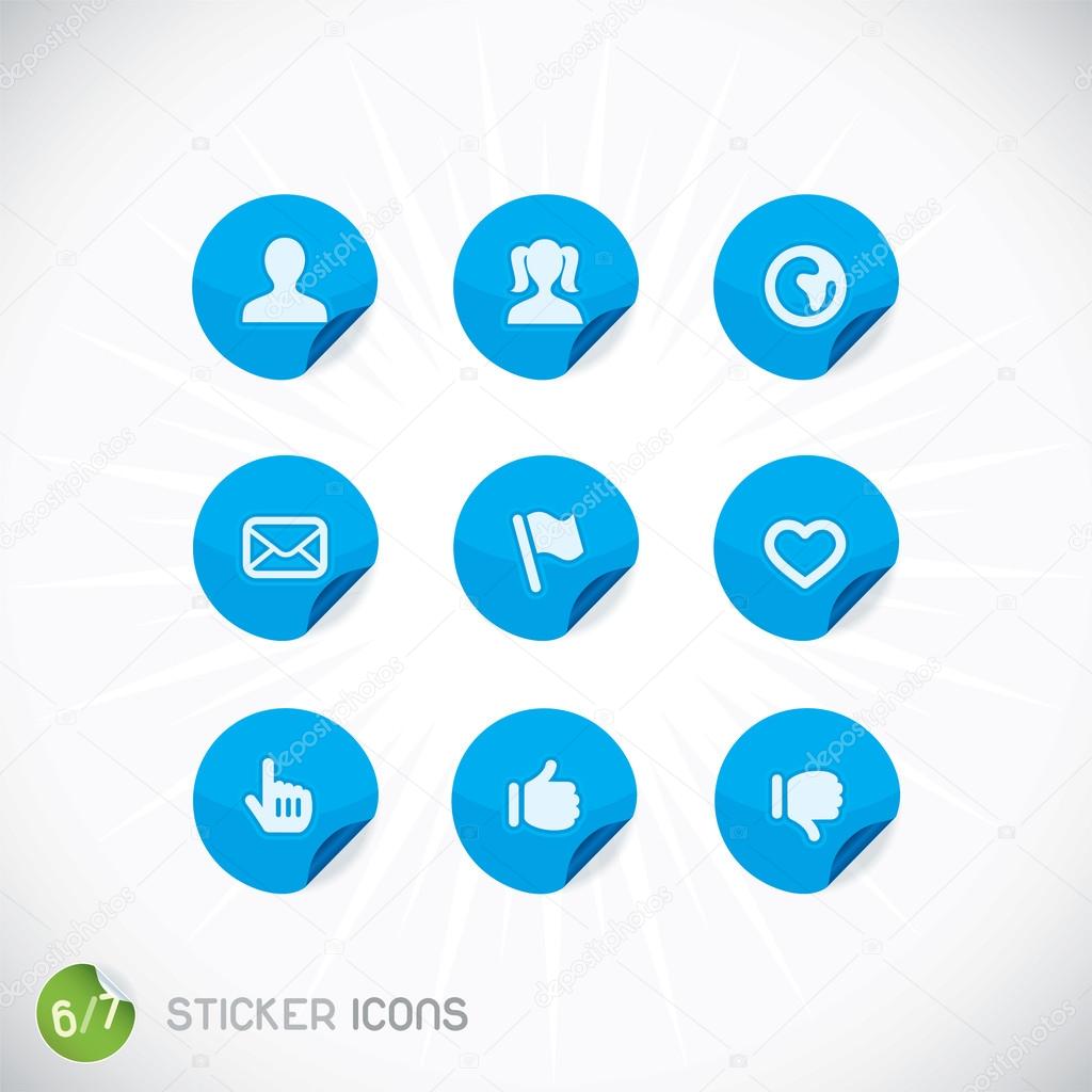 Sticker Icons Stock Vector Image by ©olexius #26003309