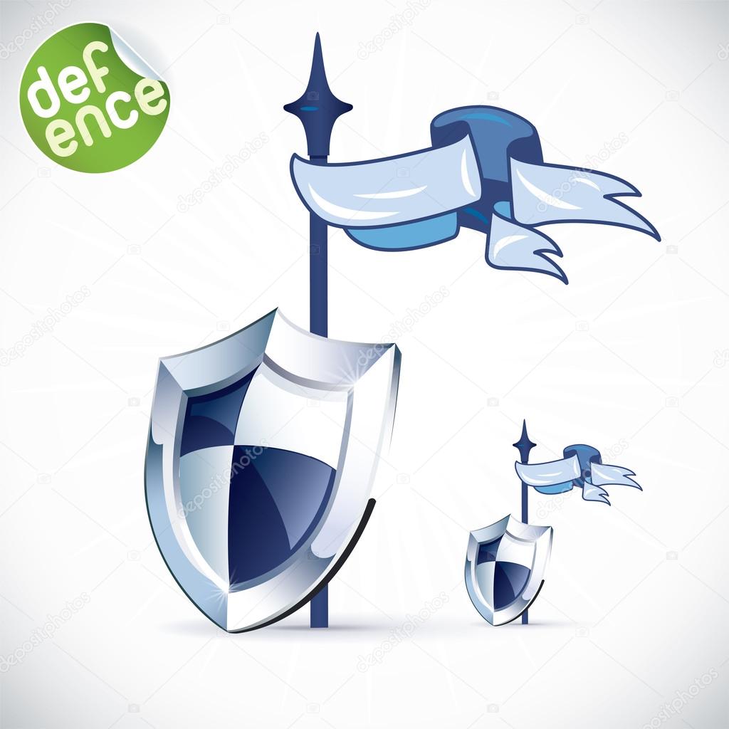 Clean Glossy Shield Illustration Stock Vector Image by ©olexius #33438263