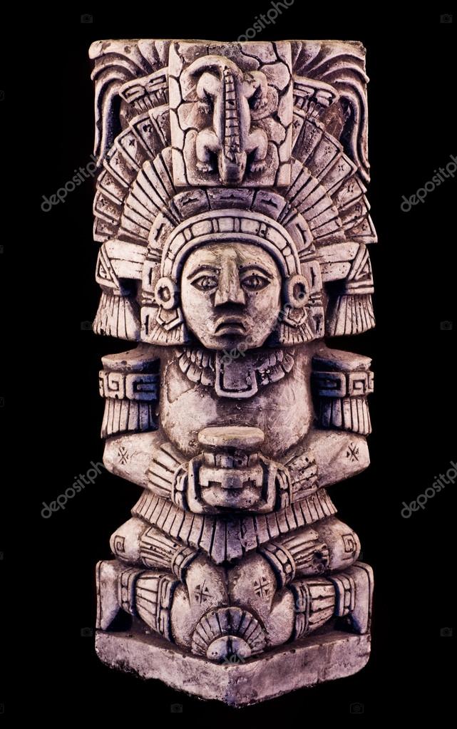 Mayan Statues Drawing