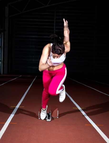 Woman sprinter start Stock Photos, Royalty Free Woman sprinter start ...