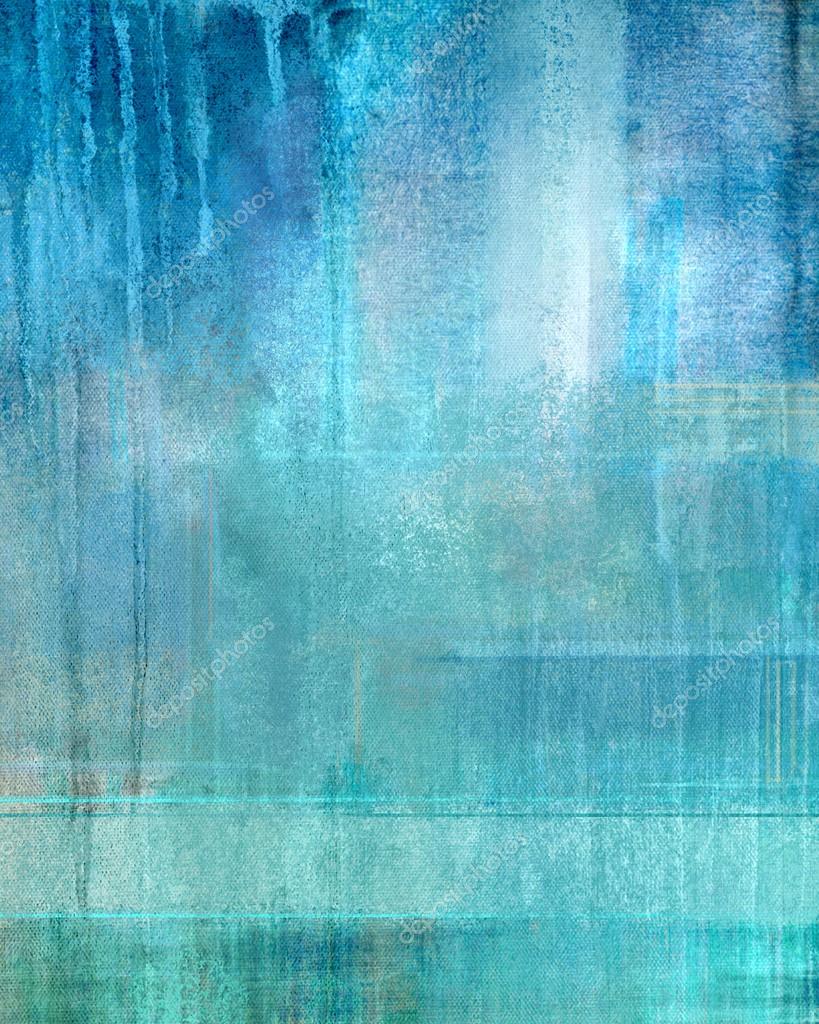 Blue and Turquoise Abstract Art Painting — Stock Photo © t30gallery ...