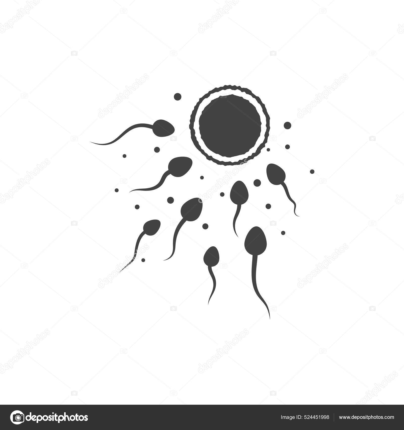Esperma Vector Icono Diseño Ilustración Plantilla Vector de stock ...