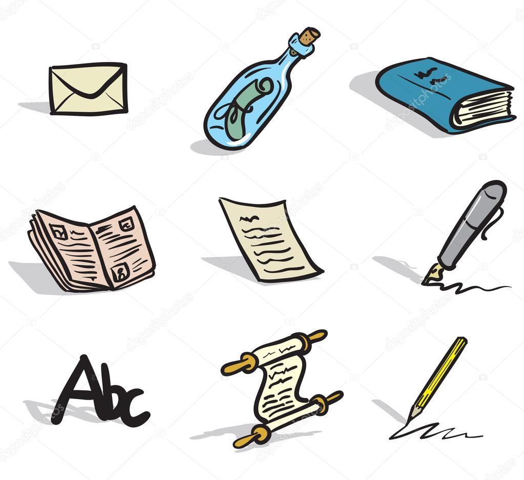 Written communication icons Stock Vector Image by ©konurk #12719664