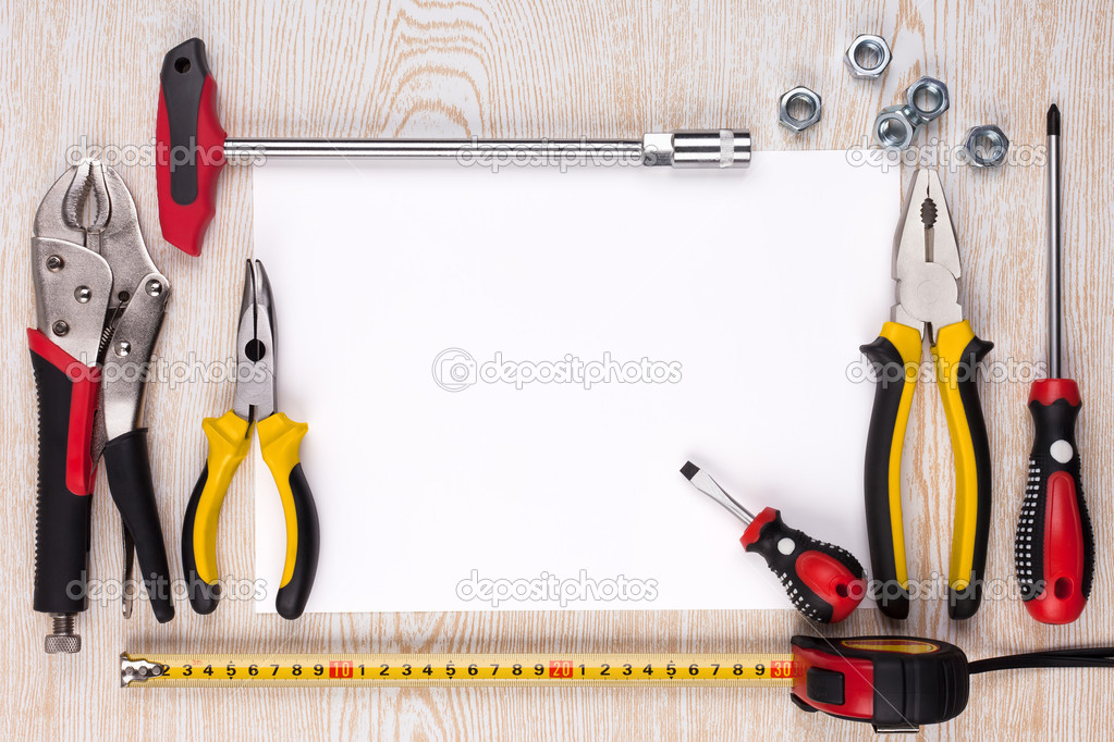 Work tools and a sheet of paper. ⬇ Stock Photo, Image by © -Michael ...
