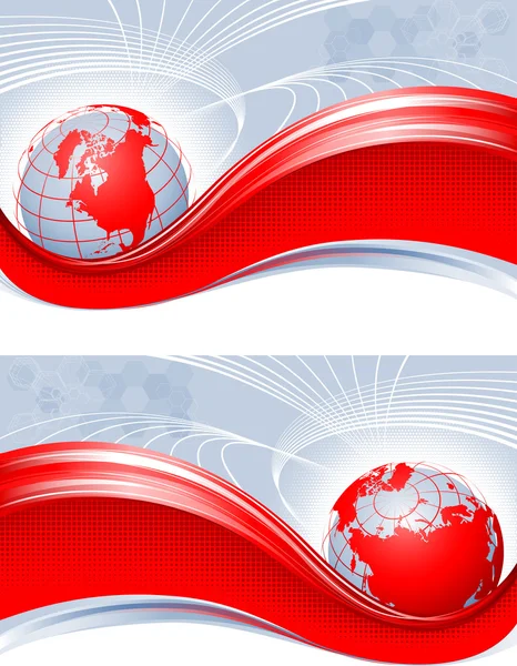 Red globe Vector Art Stock Images | Depositphotos