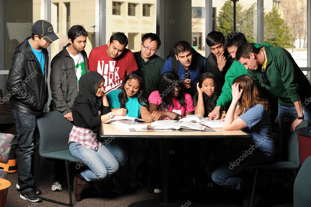 Diverse Group of Students Interacting — Stock Photo © ginosphotos1 ... Diverse Group of Students Interacting — Stock Photo © ginosphotos1 ...