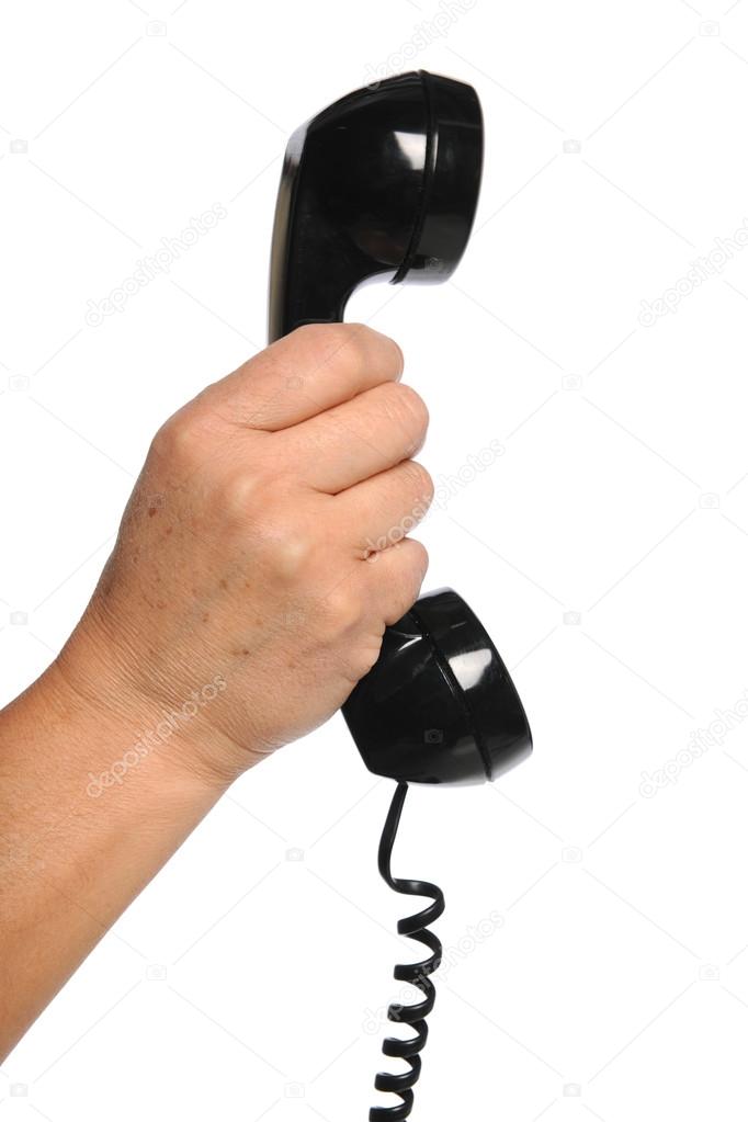 Hand Holding Phone Receiver Stock Photo by ©ginosphotos1 13811993