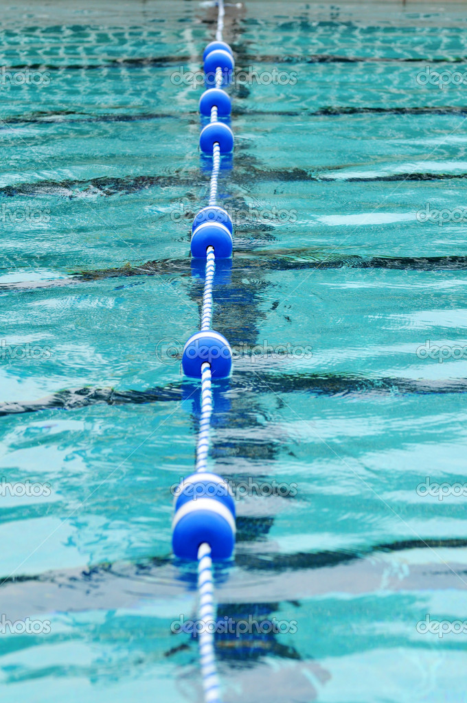 Swimming Pool With Lane Divider — Stock Photo © ginosphotos1 #15394033