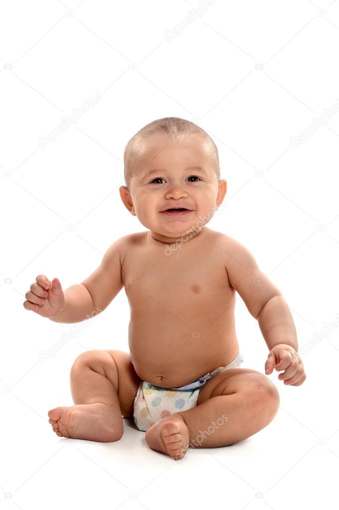 Hispanic Baby Sitting — Stock Photo © ginosphotos1 #18416745