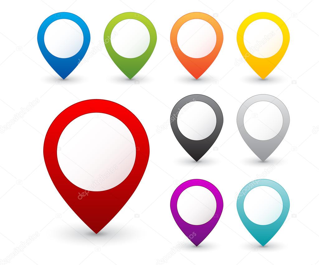 Set of round 3D map pointers Stock Vector by ©polesovsky 13209532 Set of round 3D map pointers Stock Vector by ©polesovsky 13209532