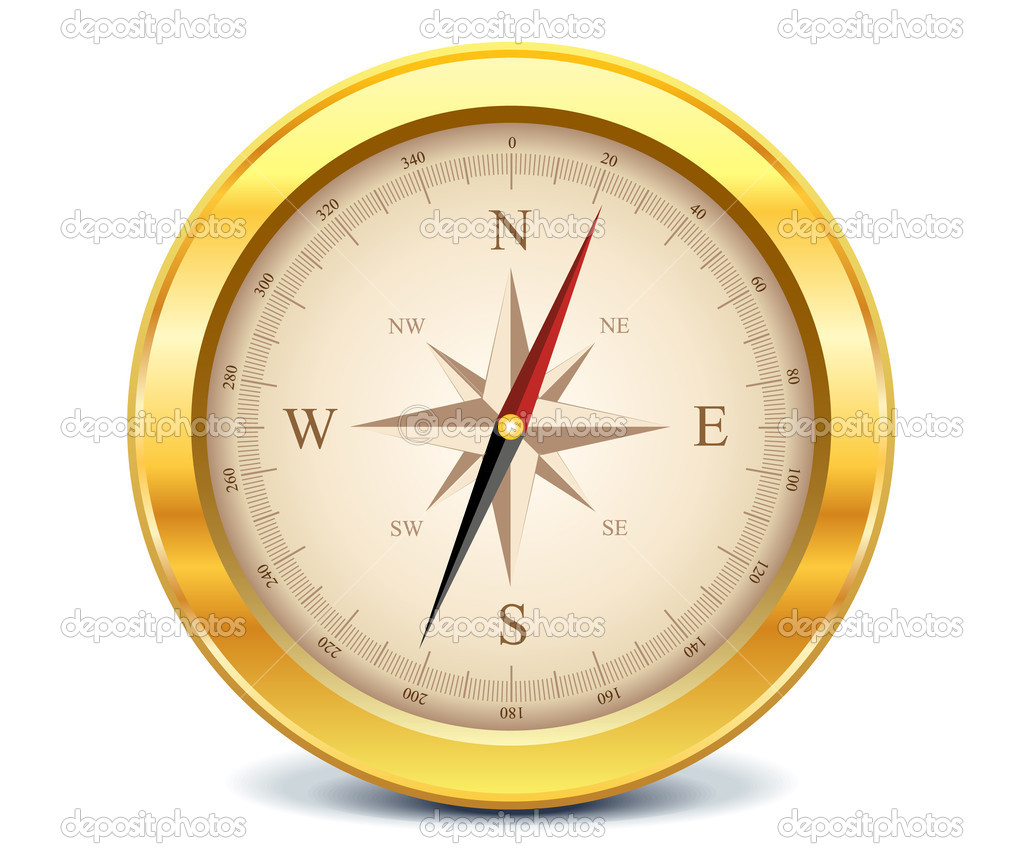 Gold compass Stock Vector Image by ©polesovsky #15657333